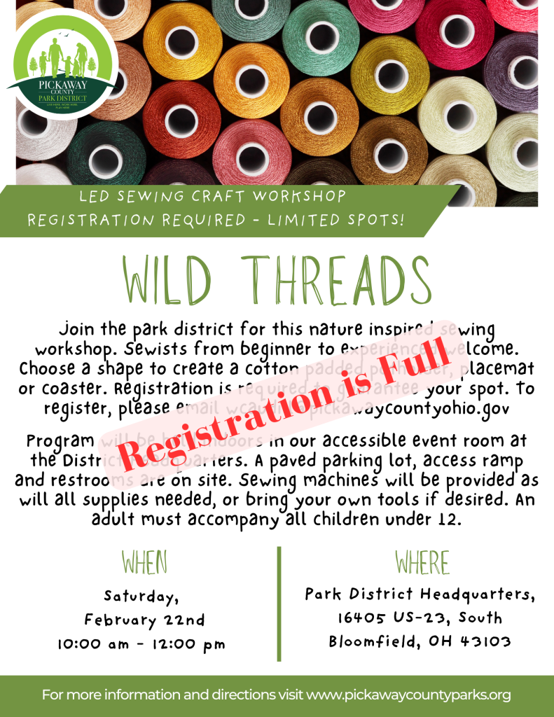 UPDATE: Registration Full - Wild Threads: Led Sewing Craft Workshop ...