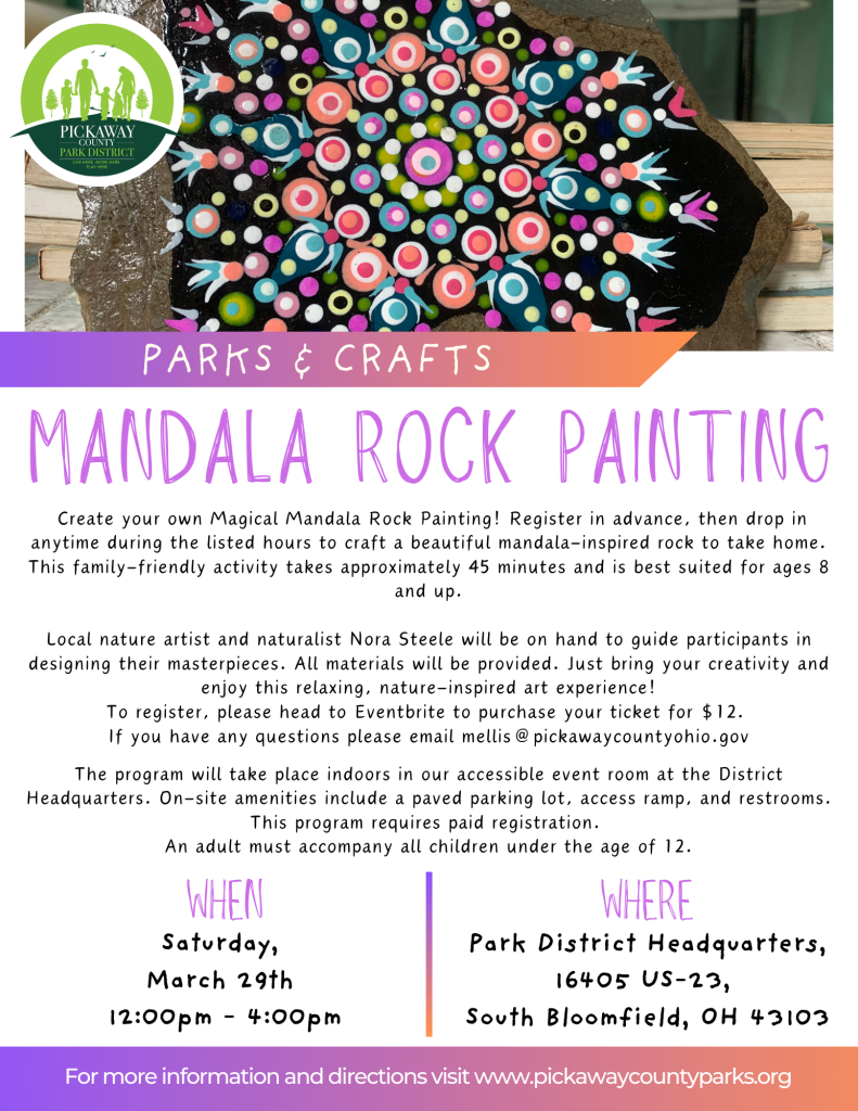 Mandala Rock Painting Led Workshop with Nora Steele | Pickaway County ...